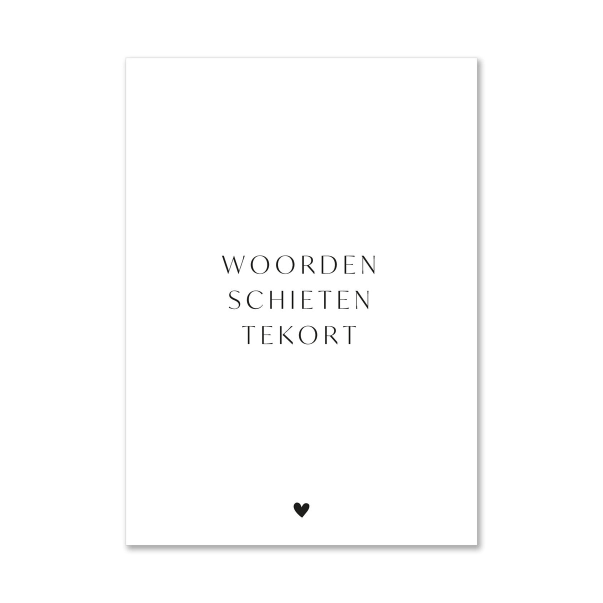 Wenskaart | Woorden schieten tekort staand – Kjoetcards